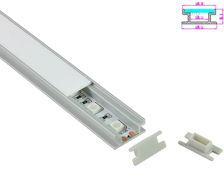 Led Strip Aluminum Channel Super Flat Profile For 3528/5050/5630 LED ...