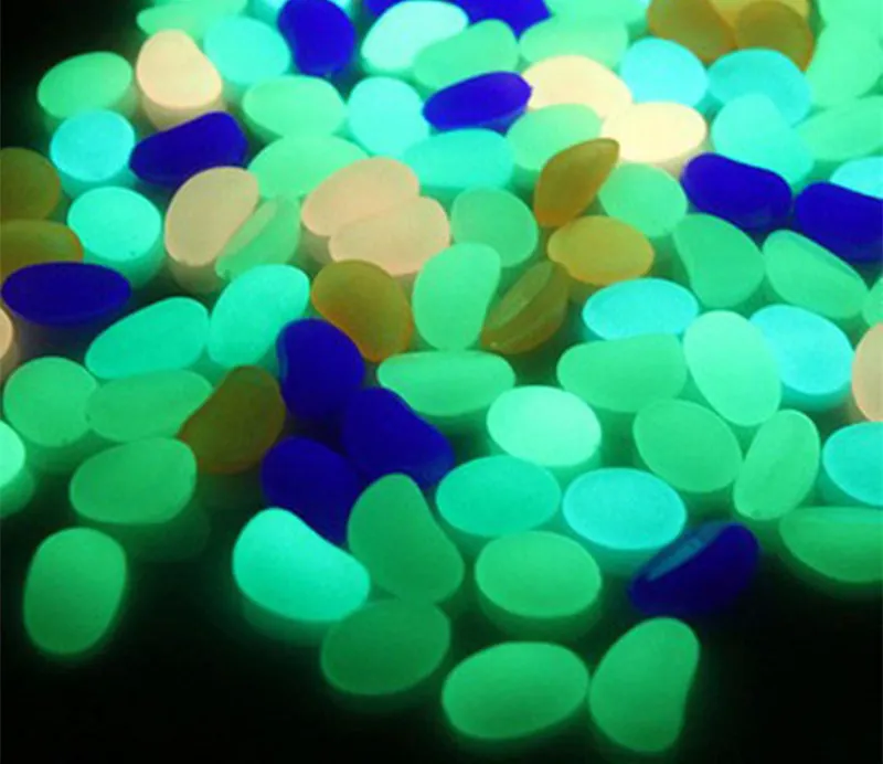 DHL! Glow In The Dark Stones Green Decorations Garden Outdoor Pebble ...