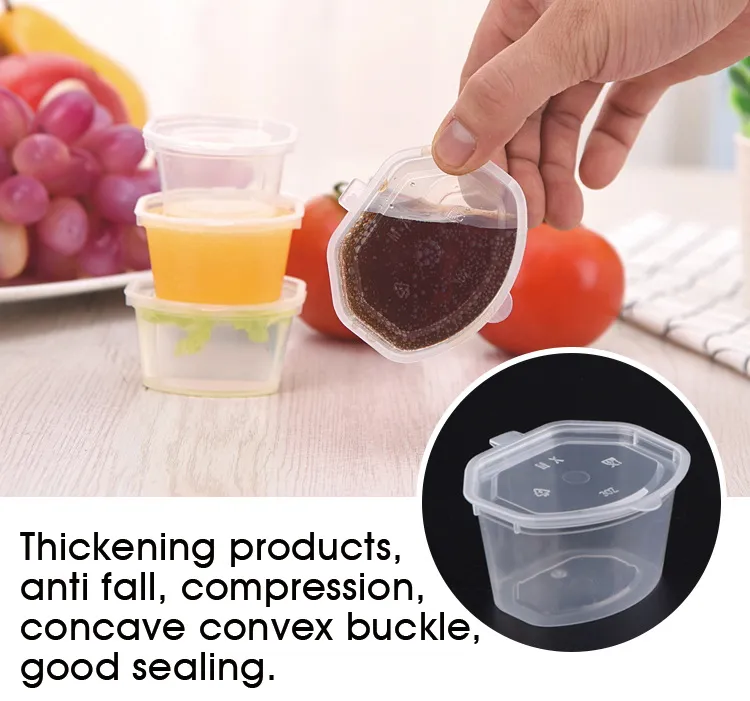 DHgate.com:1000pcs Disposable plastic Sauce cups with lid Seasoning ...