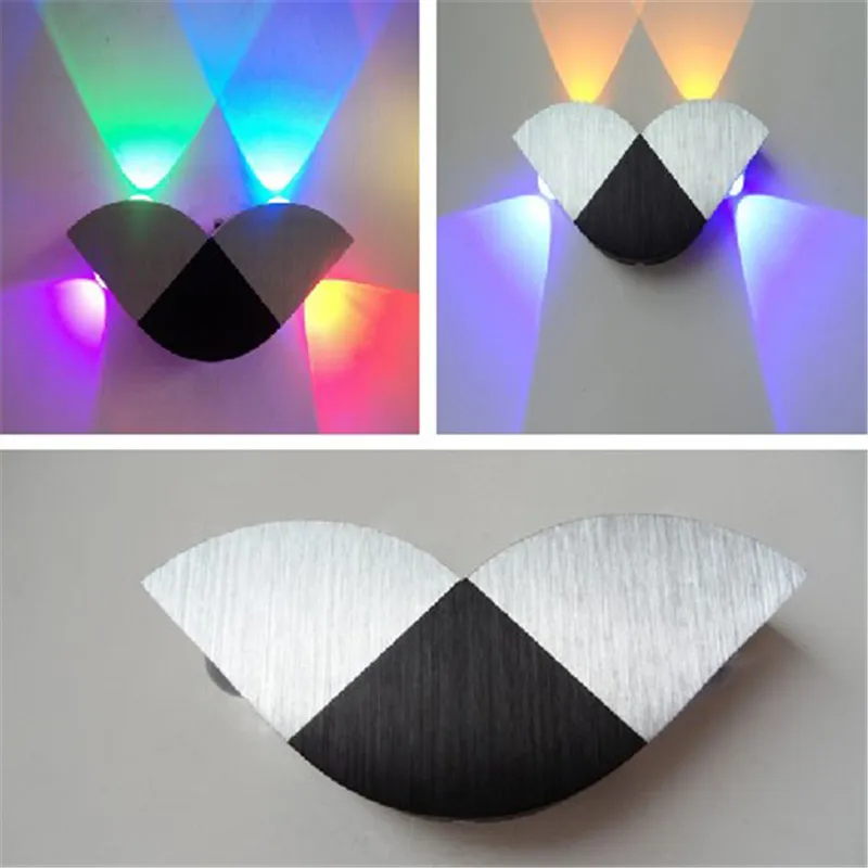 Warm White Led Wall Light Aluminum Case Toughened Glass Multi Color ...