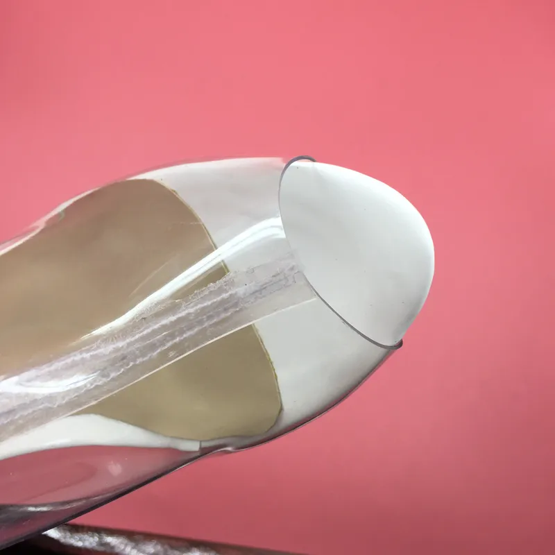 Clear Plastic Wedding Shoes Boots See Through PVC... From Graceful ...