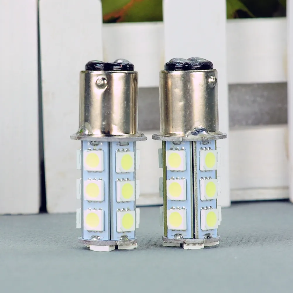 Lampadina Auto A LED T25 S25 1157 BA15S 18 SMD White 6000K Dome Tail ...