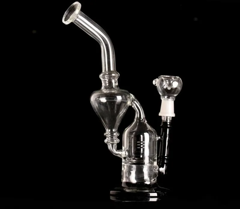 Wholesale Glass Bong Water Pipes With Disk, Recylers, And 14.4mm Joint ...