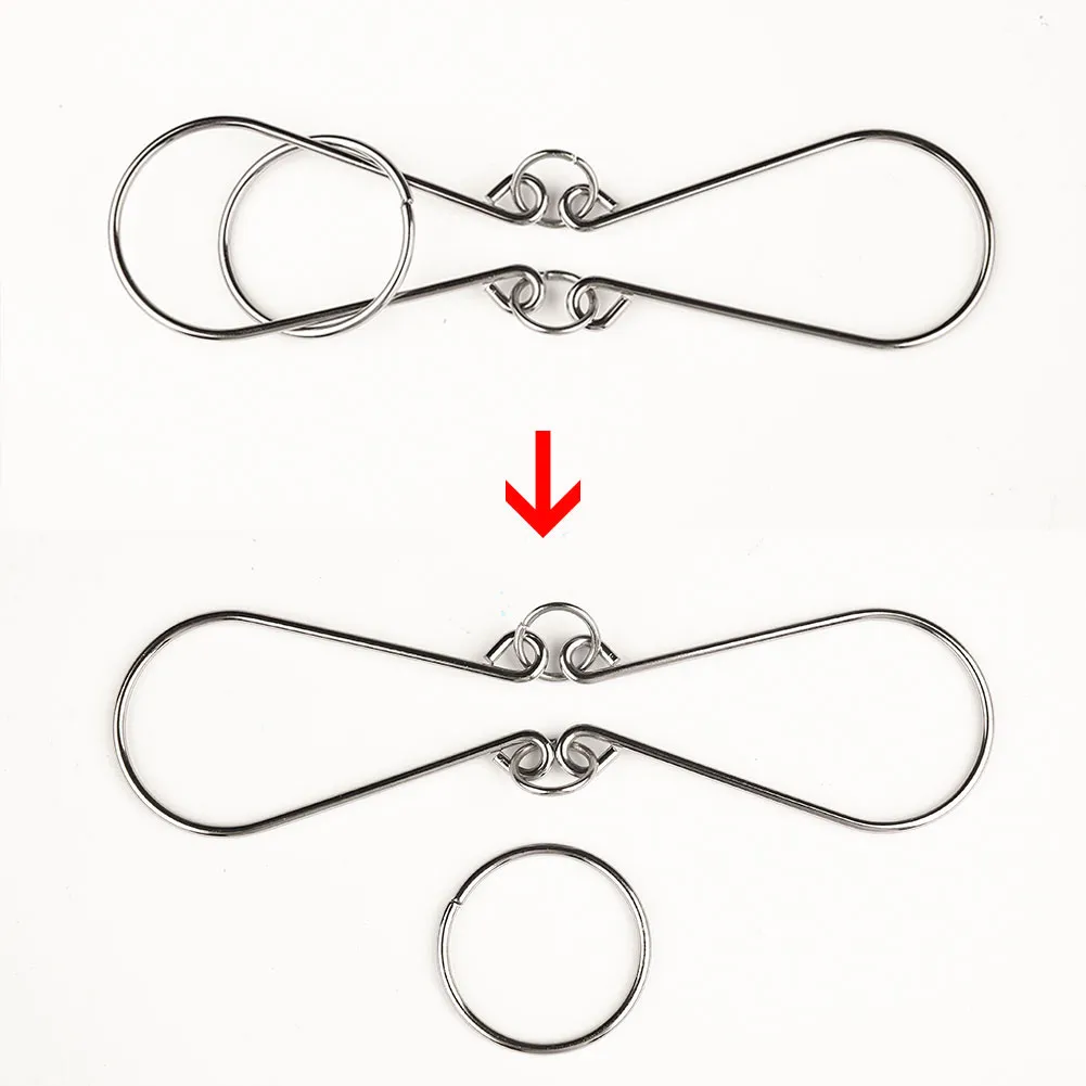 Metal Wire Puzzle Set - Brain Teaser IQ Test Games for Adults & Kids ...