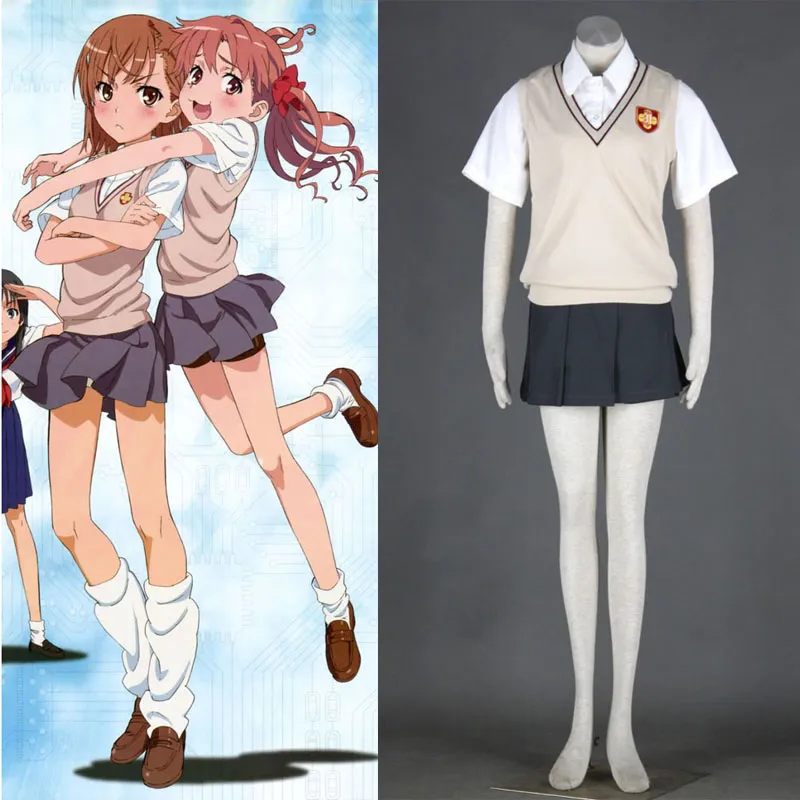 Mikoto Misaka Cosplay Kostüm Anime ARU KAGAKU YOK RAILGUN SHOOS ...
