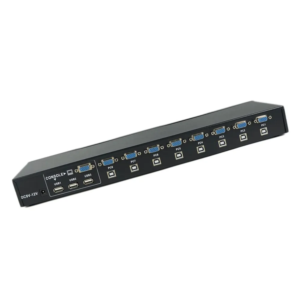 8 Port USB 2.0 KVM Switch Control Multiple PCs With One Keyboard, Mouse ...