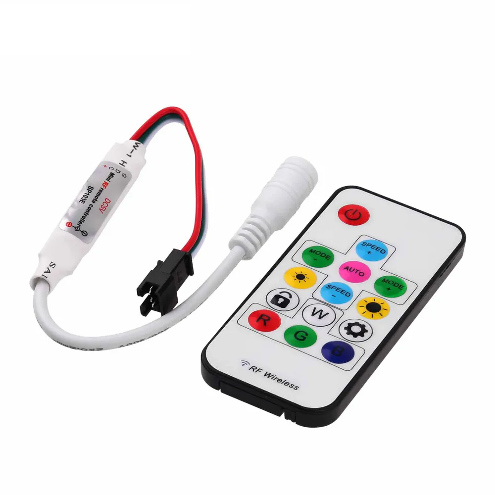 WS2811 LED Strip Controller: Mini RF Wireless 5V Digital Color ...