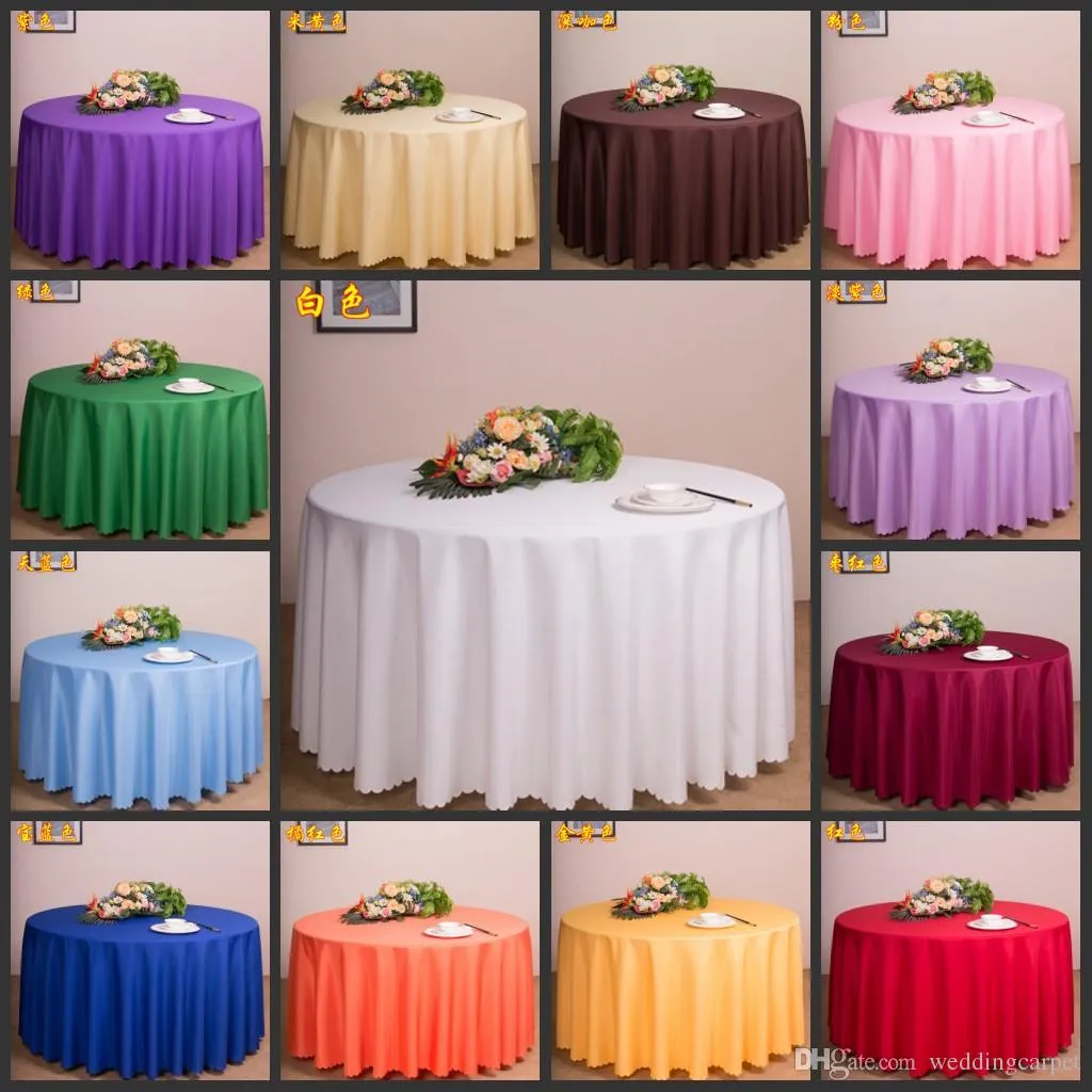 Free DHL Shipping: 10 Round Satin Tablecloths, Table Covers 72, White ...