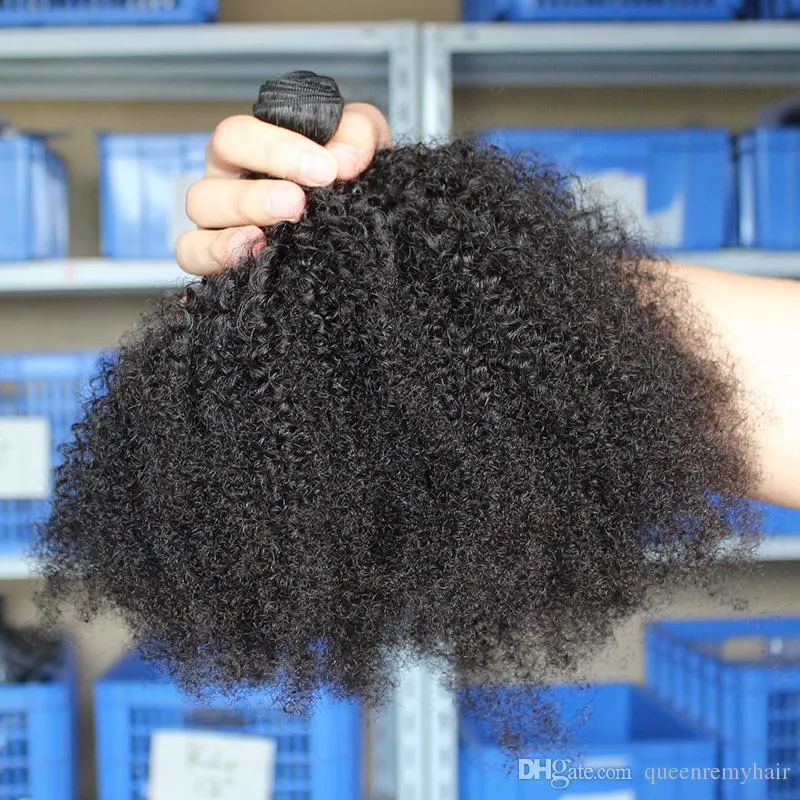 Mongolian Kinky Curly Hair Unprocessed Human Afro Kinky Curly Virgin Hair Extensions From