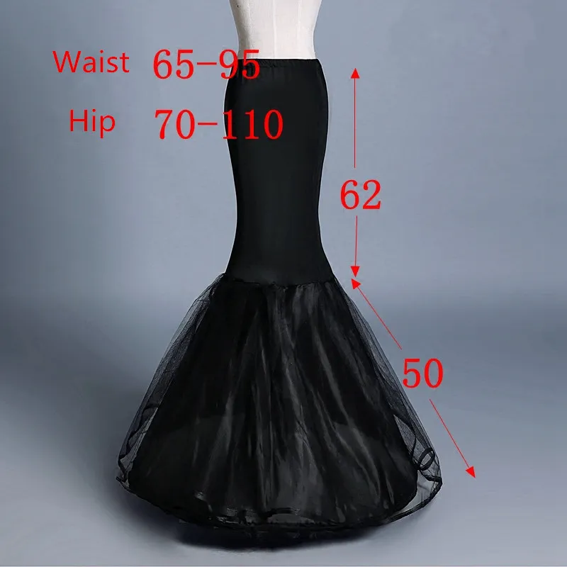 Wholesale Mermaid Crinoline Petticoats Plus Size Sexy Black Bridal Hoop ...
