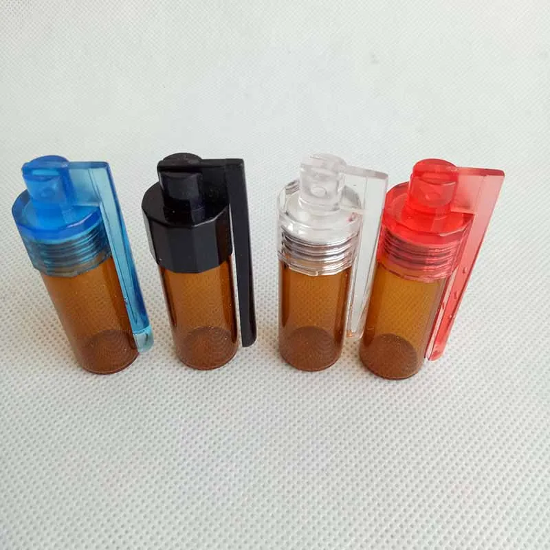 Stainless Steel Pill Box 36mm/51mm Acrylic Plastic Snuff Dispenser With ...