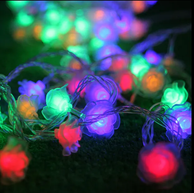 DHgate.com:Romantic 3m 30 LED Rose Fairy String Lights Battery Operated ...