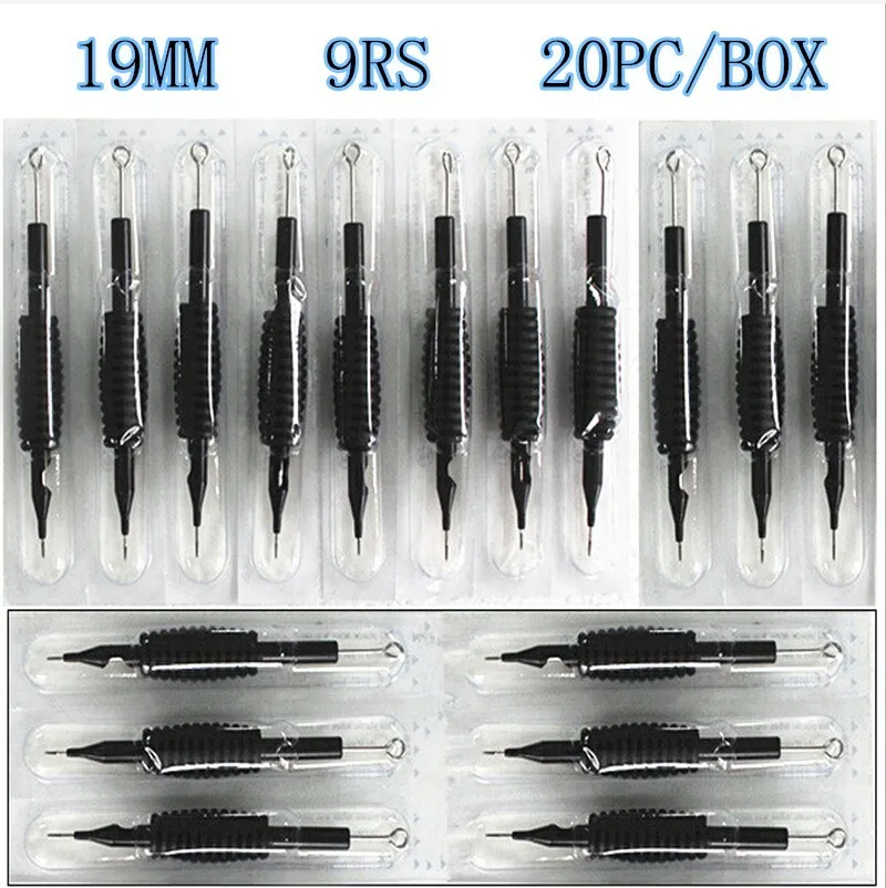 Disposable Tattoo Grips Tube With Needles 9RS Assorted Sizes 19mm ...