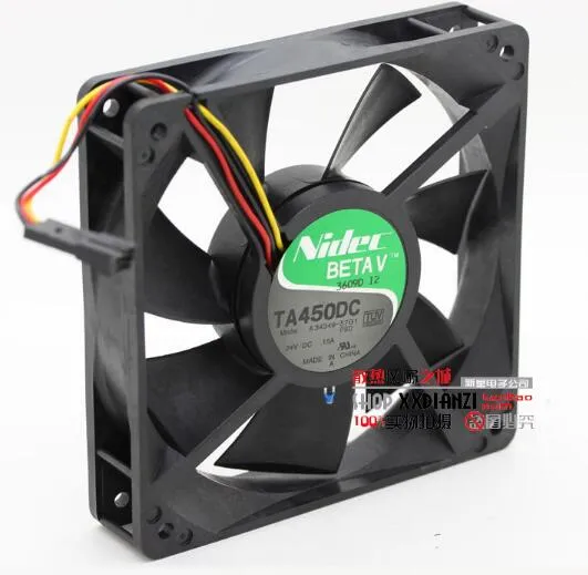 NIDEC TA450DC A34349 57G1 12cm 120*120*25 24V 0.15A Dual Ball 3 Wire ...