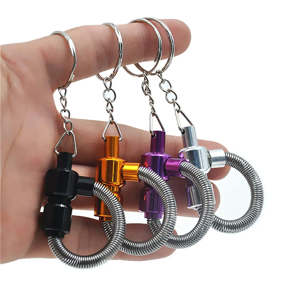 Wholesale Spring Smoking Pipes Metal Tobacco Pipes Key Chain 76mm ...