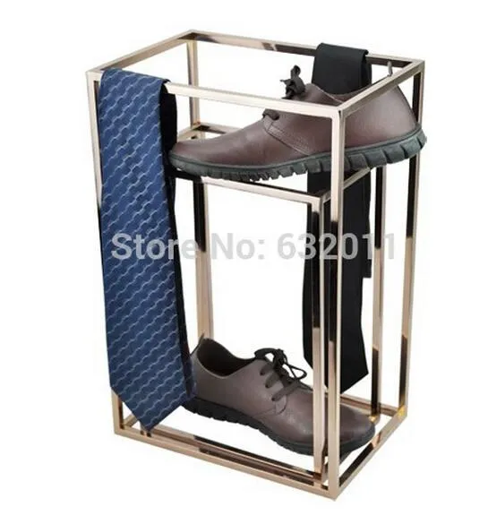 Wholesale Titanium Shoe Display Stand | Gold Metal Shoe Riser Stand ...