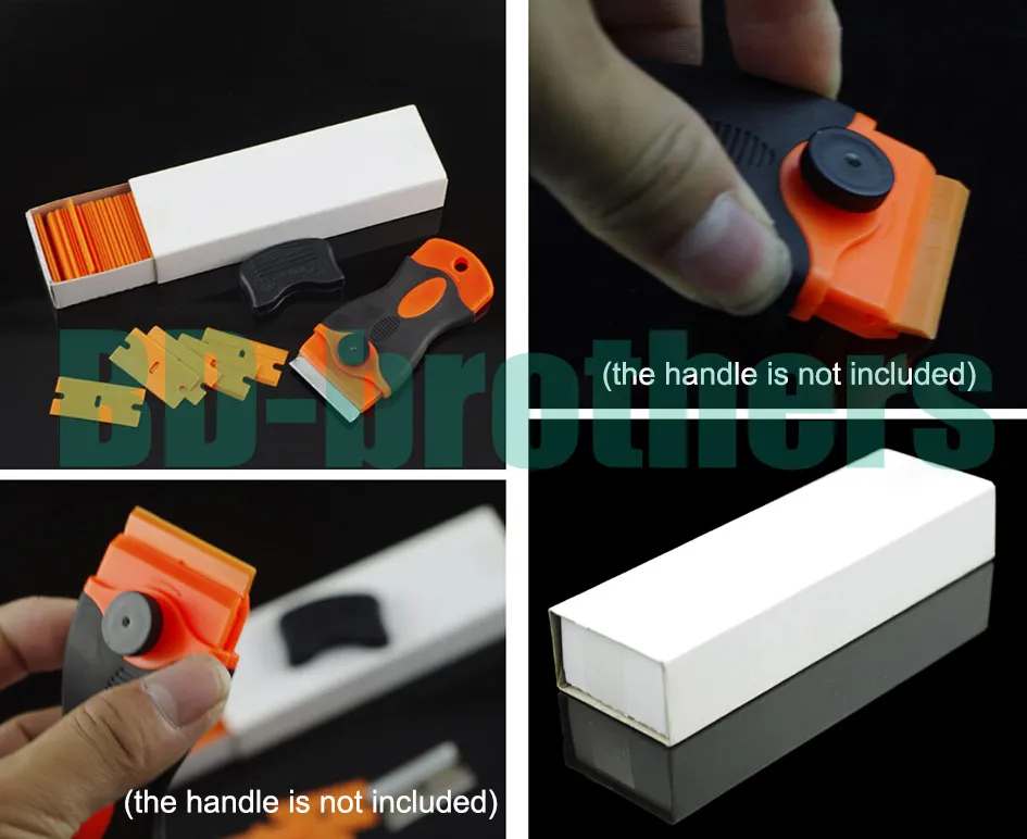 Double Edge Shaving Razor: Orange Plastic Razor Scraper Blades, Double ...