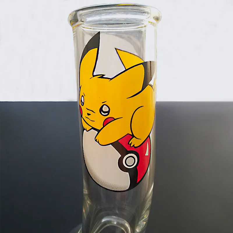 Glass Bongs Water Pipe Ash Catcher HOT Pikachu Style Bong Dab Rig With ...