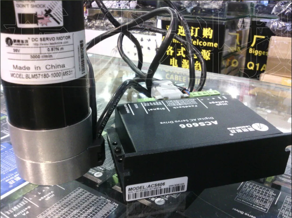 CNC Servo System Kit - ACS606 Servo Drive 36-60VDC & BLM57180 Brushless ...