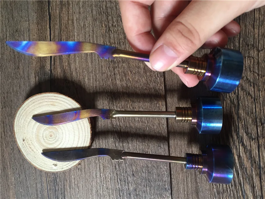 DHgate.com:Rainbow Titanium Carb Cap & Dab Tool Set | Domeless Ti Nail ...