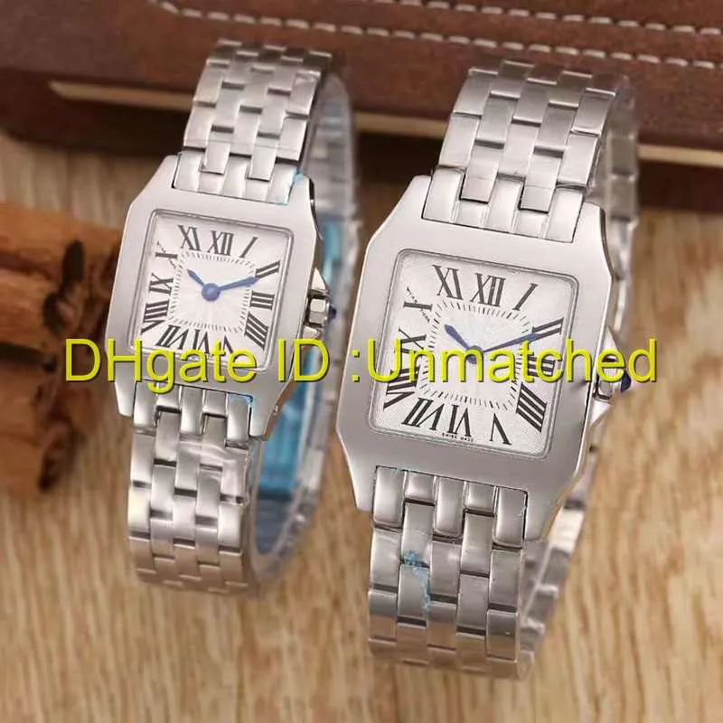 New Luxury Mens Watches Roman Numeral Square Couple Battery Quartz ...