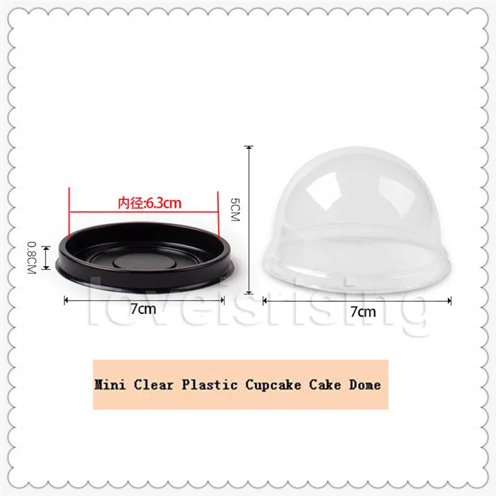 Mini Cupcake Boxes Clear Plastic Cake Dome Containers | Wedding Favor ...