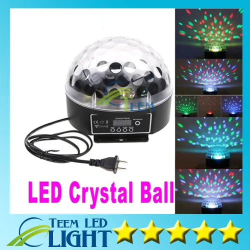 RGB Crystal Magic Ball LED Stage Light DMX512 Compatible, Voice ...
