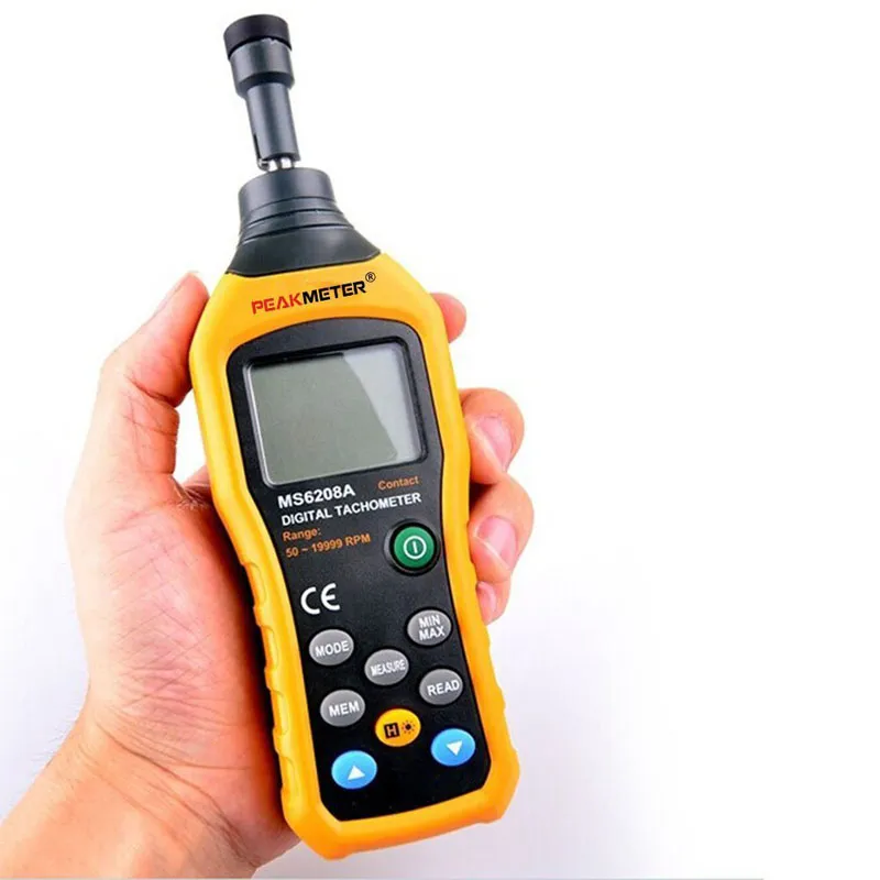 Digital Tachometer - Contact Revolution Meter 50-19999RPM - High ...