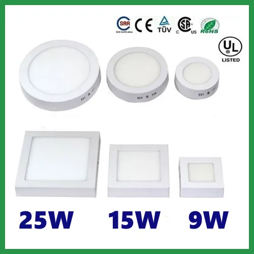 9W/15W/25W Round/Square LED Panel Light Surface Mounted Downlight LED ...