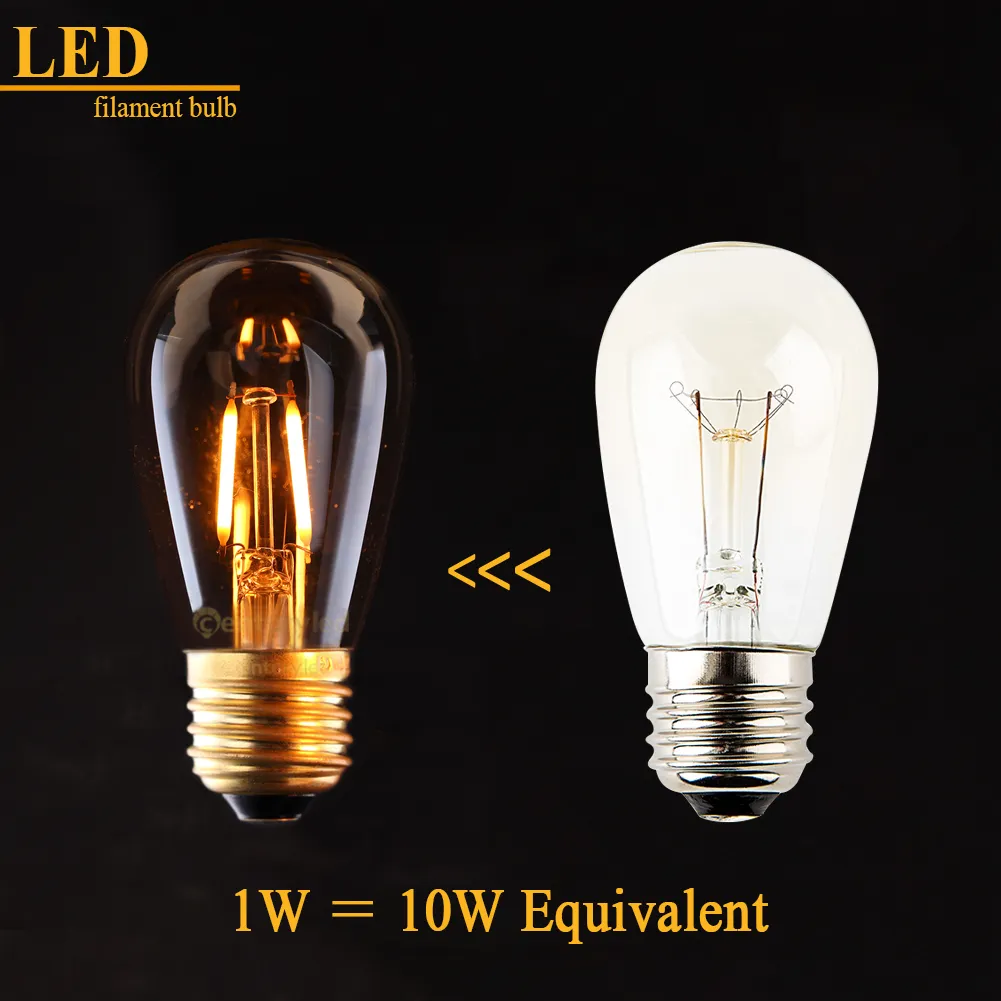 Amber Pendant Lamp, Edison Style LED Filament Bulb ST45 Amber Candle ...