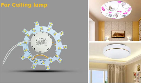 LED Circle Panel Light Round Ceiling Lamp With SMD 5730 LEDs 10W To 24W ...