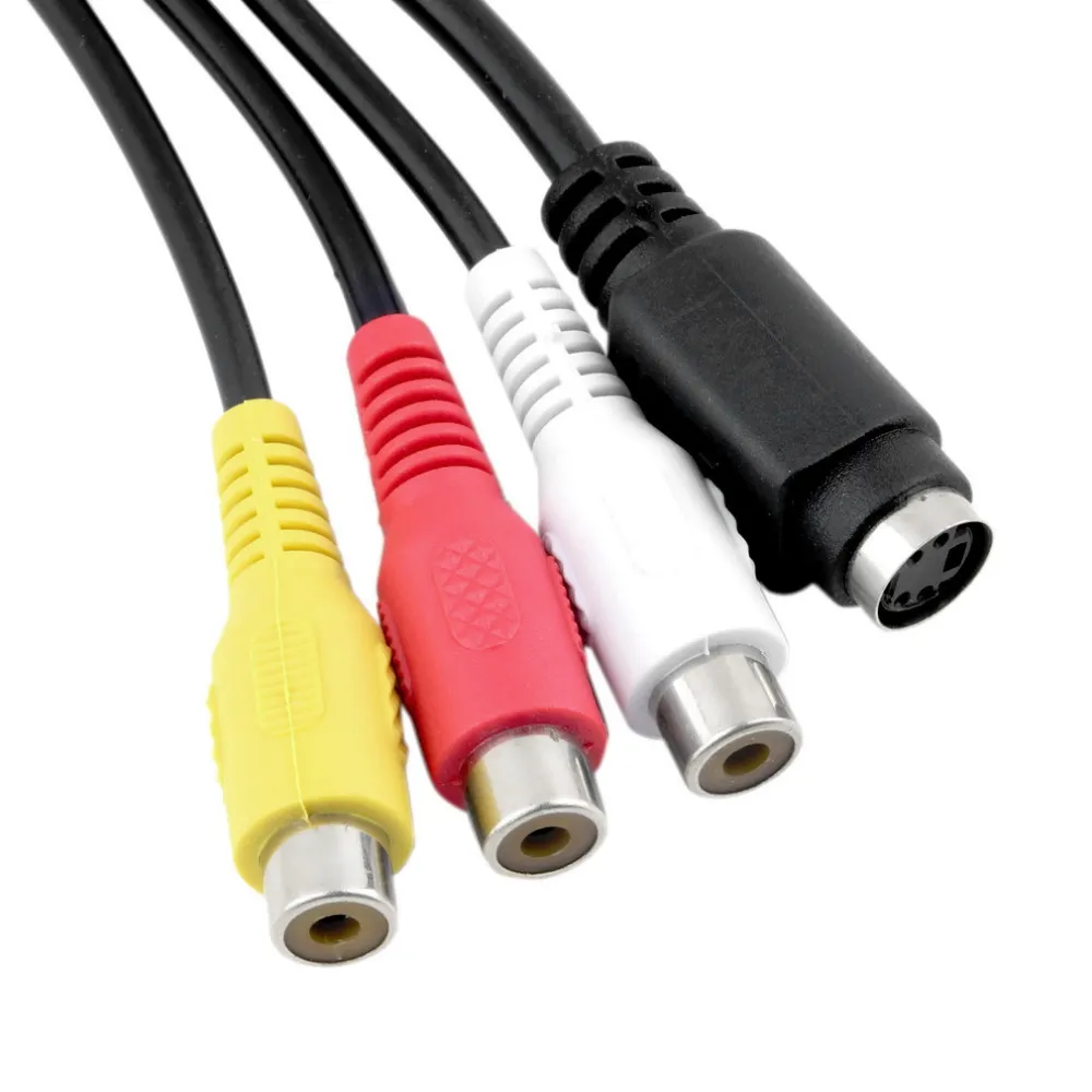 3 RCA Female Converter Cable VGA To S Video AV TV Out Adapter Video ...