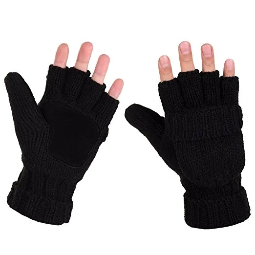 HJ131 Winter Gloves Warm Wool Knit Convertible... From Lianzi666321 ...