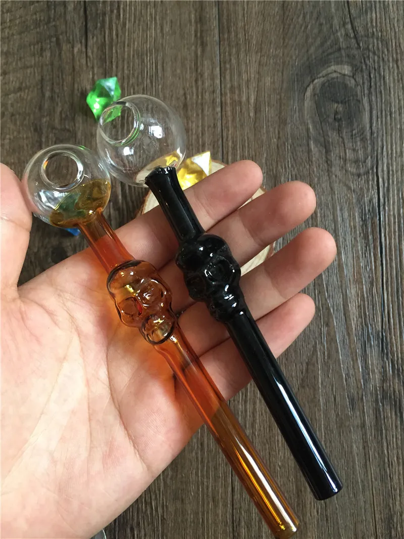 Skull Smoking Handle Pipes Curved Smoking Pipes Straight Hand Blown ...