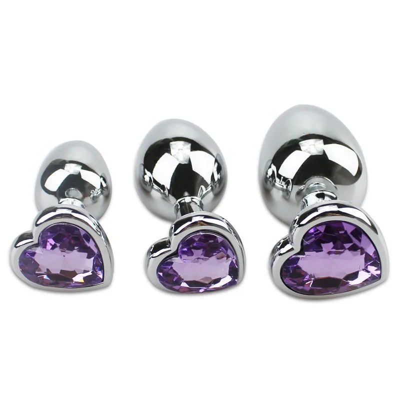 Small Middle Big Sizes Plug Stainless Steel Crystal Jewelry Anal Toys ...