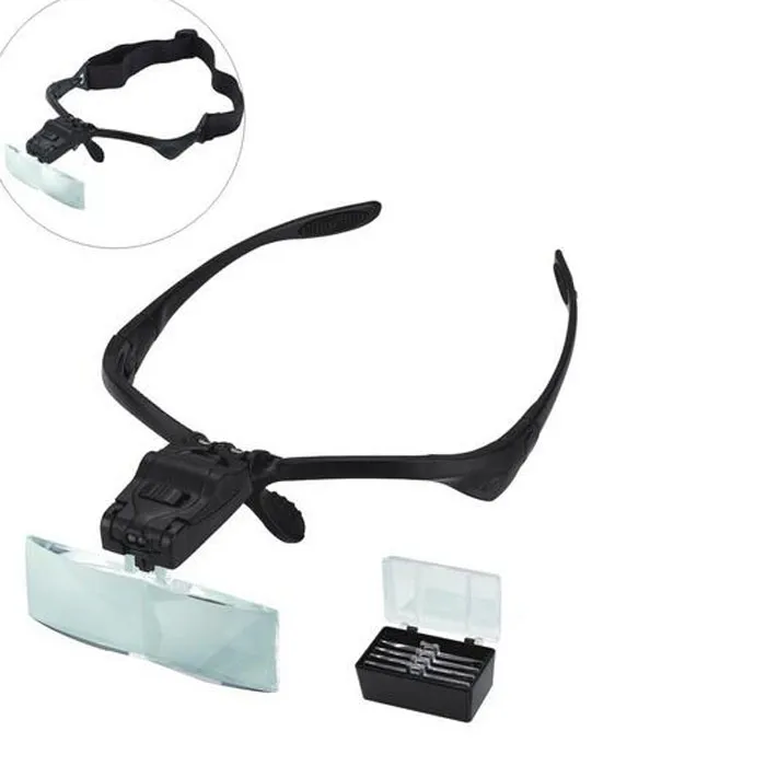 Magnifying Glasses With LED Light And 5 Lenses For Grafting Eyelash ...