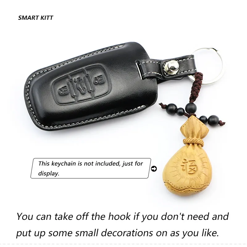 Leather Key Fob Cover Case Wallet For Audi A5 A8l A4l A4 Q5 A6 A7 A8l