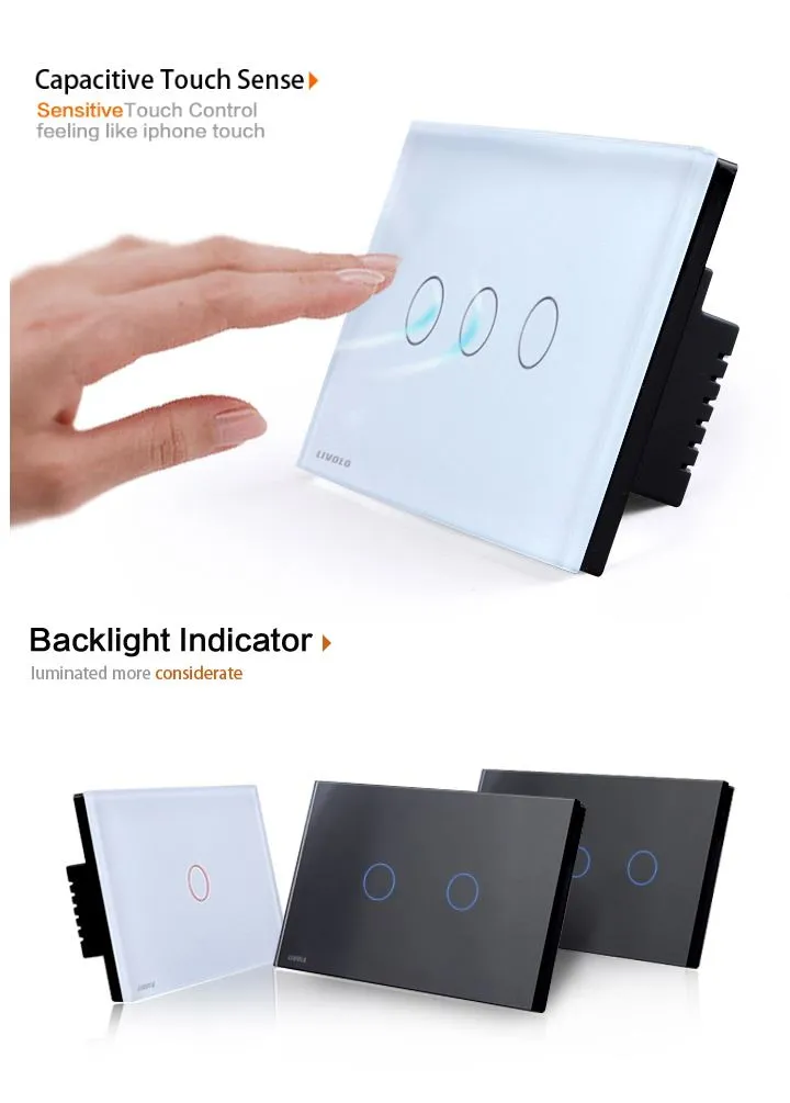 Envío Gratis, Livolo Switch VL C303 81,3 Gang 110 ~ 250V Smart Home ...