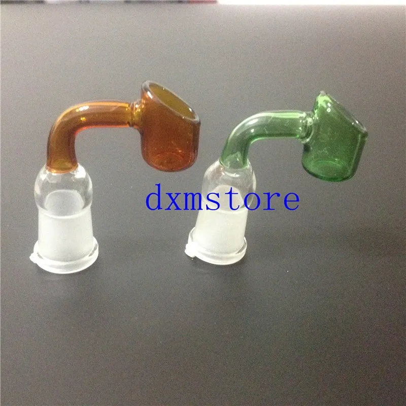 Colorful 90 Degree Pyrex Glass Oil Burner Pipe Clear 14mm 18mm Glass ...