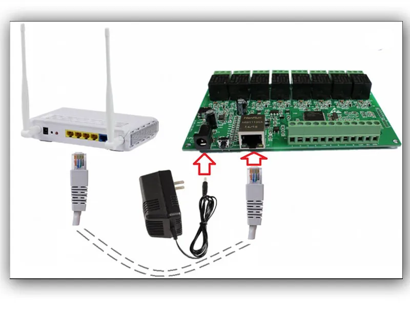 8 Channel 250V/AC 10A Relay Module Network IP Web Relay With Dual ...