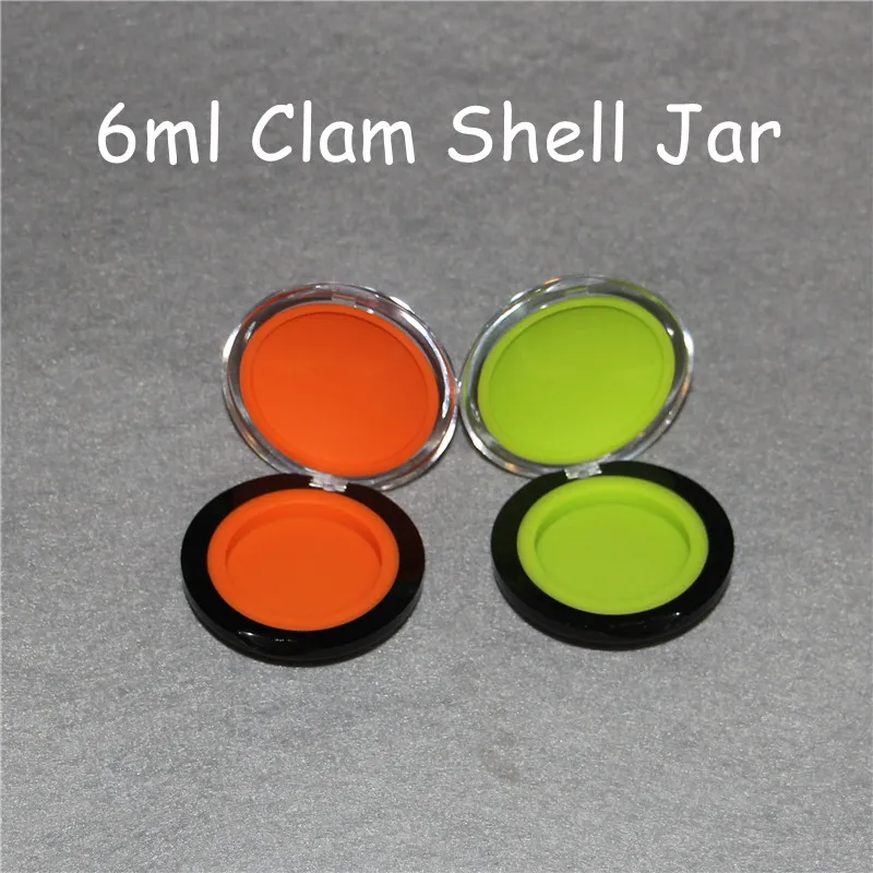 Cosmetic Jars: Clam Shell Silicone Wax Containers 6ml Food Grade Dab ...