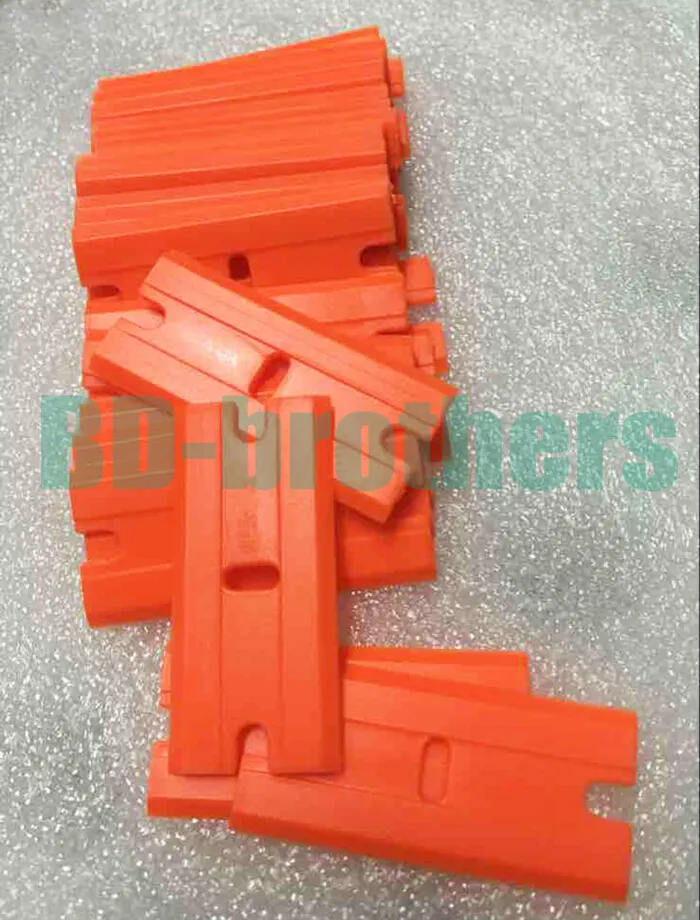 Orange Plastic Razor Scraper Blades Double Edged Squeegee For Cleaning ...