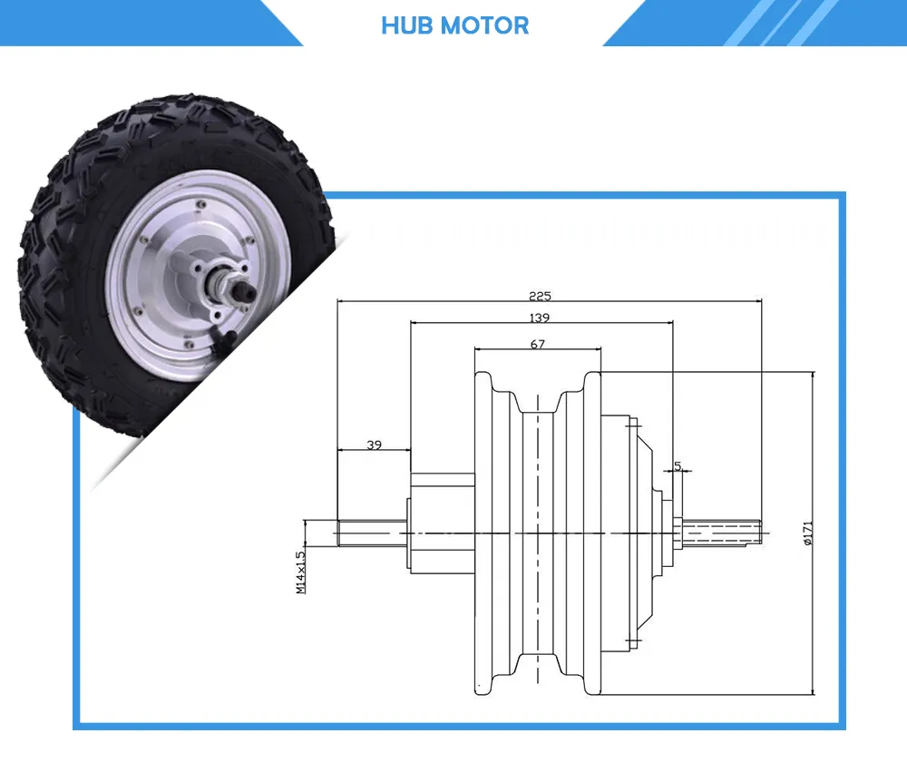 1000w Motor 8 Inch Electric Wheel Motor, 36V Motor Wheel 350W Hub Motor ...