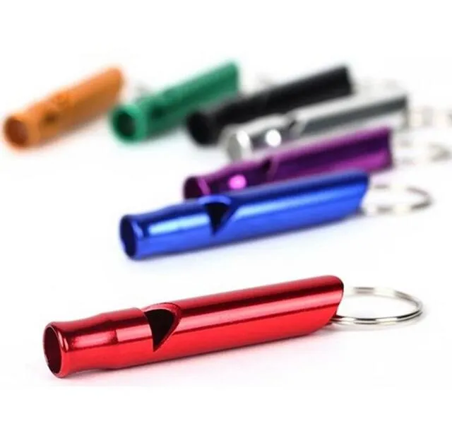 DHgate.com:Colorful Metal Safety Emergency Whistle with Key Ring for ...