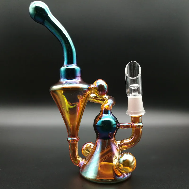 New Arrive Dab Rig Oil Rig Glass Water Bong Colored Electroplating ...