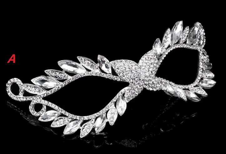 Elegant Rhinestone Masquerade Mask Sexy Masks For Women, Metal Filigree ...