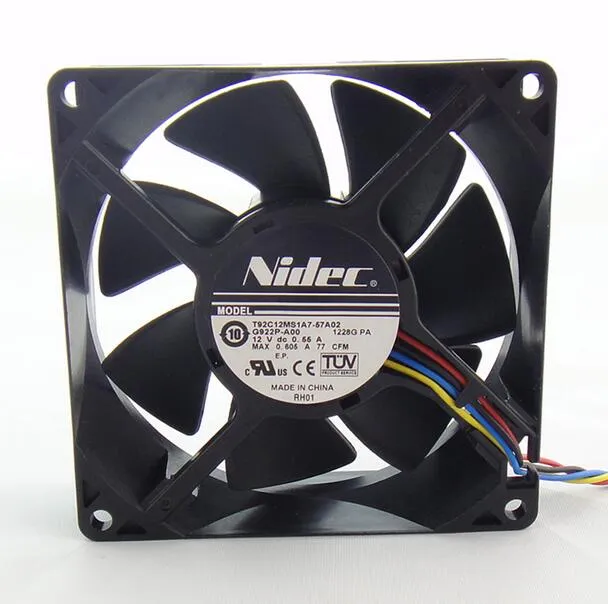 NIDEC 9CM 4 Line Server Arctic 140mm Fan T92C12MS1A7 57A02, 92x92x32mm ...