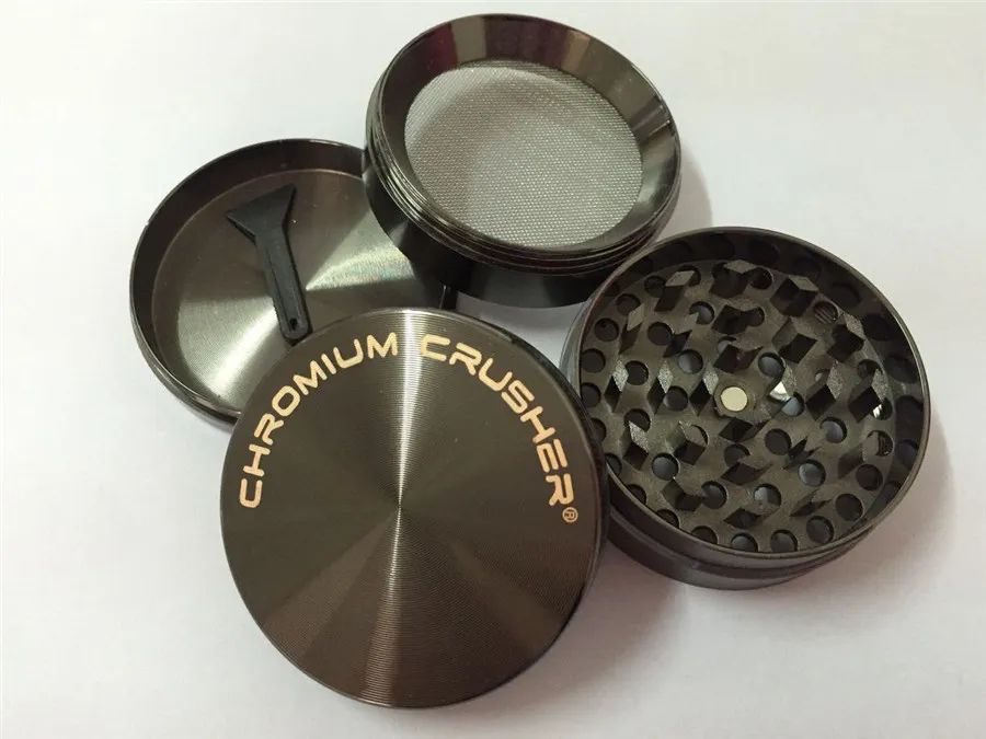 CHROMIUM CRUSHER 4 Layers Grinder For Herb Tobacco Herb Grinders 50mm ...