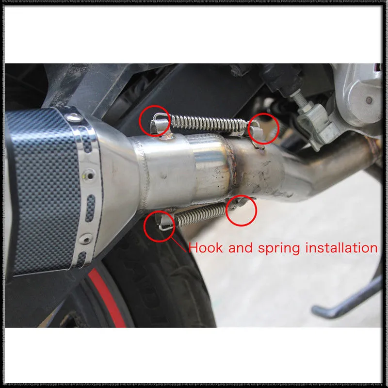 Universal Motorcycle Exhaust Muffler Pipe - 38-51mm Modified Scooter ...