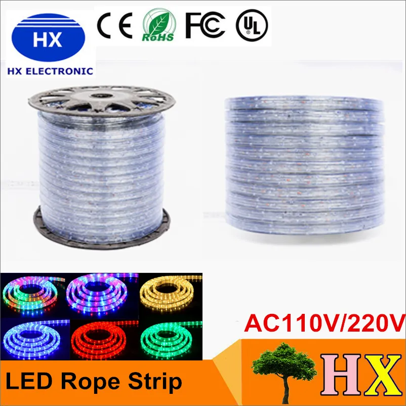 LED Round Rope Light Hot 2 Wire, 13mm Diameter, 36 LEDs/Meter For Party ...